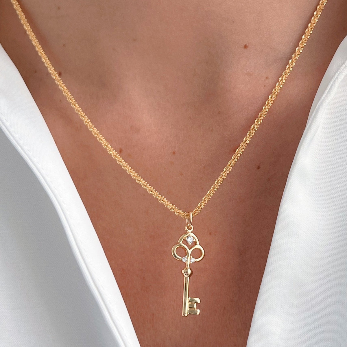 Unlock Your Path – Gold Key Necklace for New Beginnings - Handmade ...